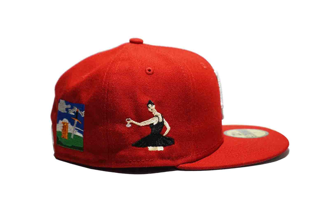 MBDTF FITTED HAT (RED) – RISE LOS ANGELES